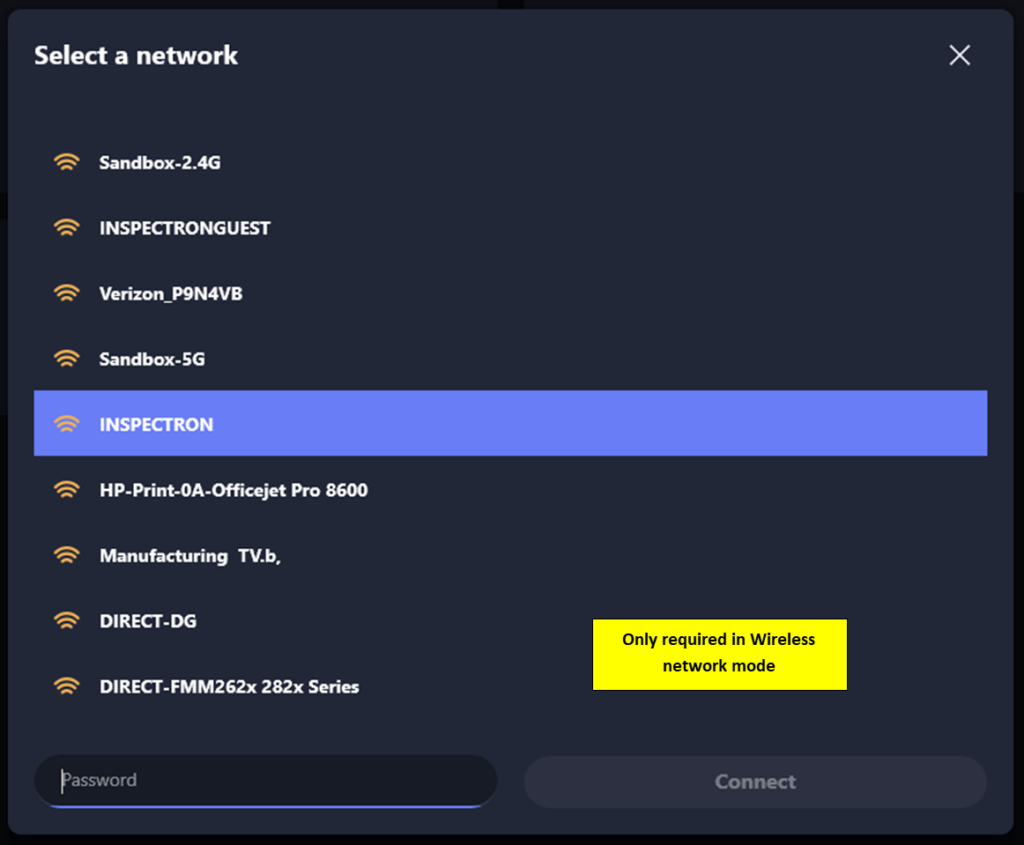 Tool Connection Modes - Inspectron